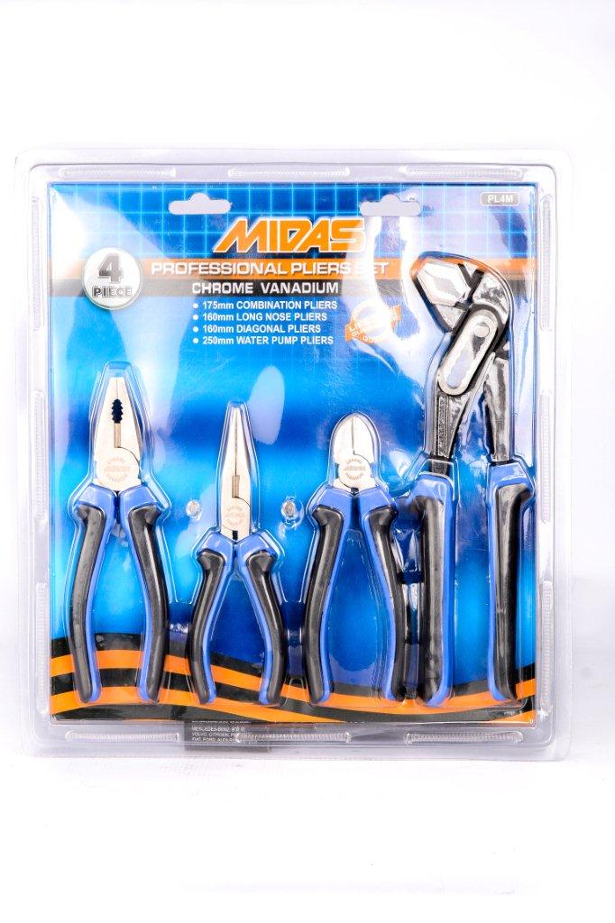 MIDAS 4 PIECE PLIER SET - Zim Midas